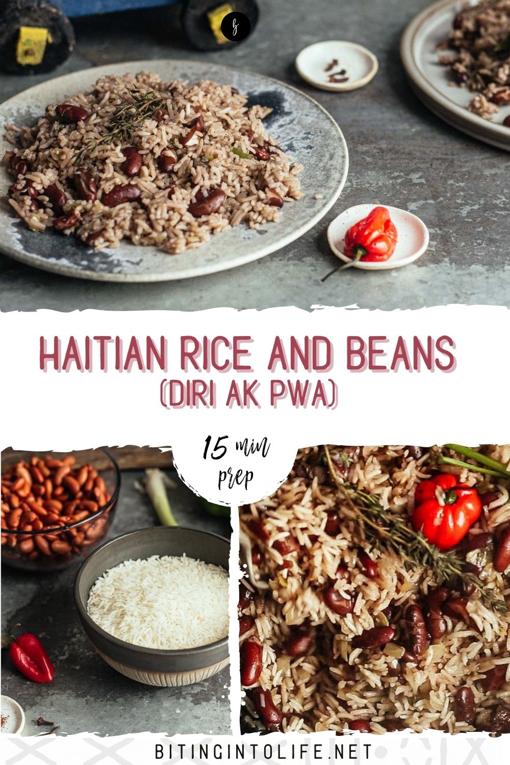 Easy Haitian Rice and Beans (Diri Ak Pwa) | Biting into Life