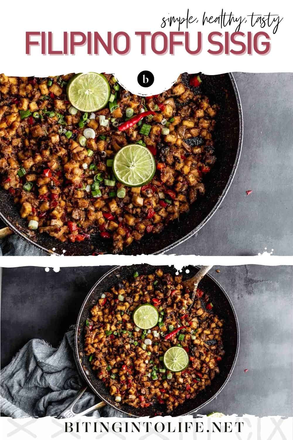 Tasty Filipino Tofu Sisig Recipe {Healthy & Simple} | Biting into Life