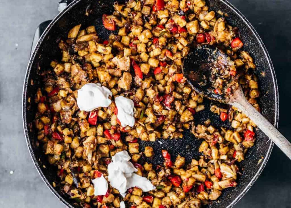 Tasty Filipino Tofu Sisig Recipe {Healthy & Simple} | Biting into Life