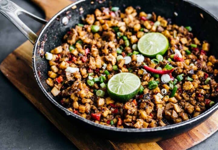 Tasty Filipino Tofu Sisig Recipe {Healthy & Simple} | Biting into Life
