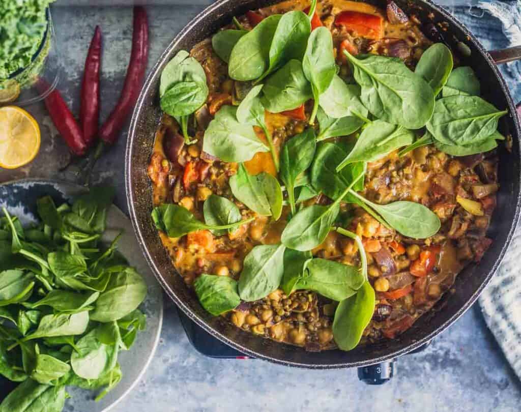 Quick and Satisfying Lentil and Chickpea Curry | Biting into Life