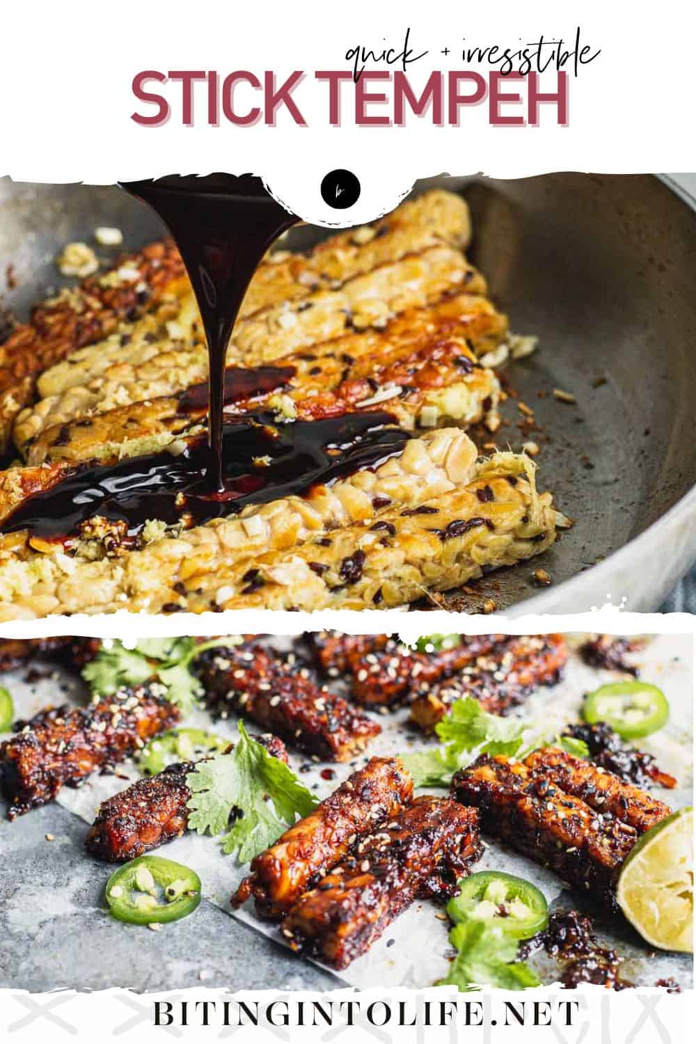 Truly Irresistible Sticky Tempeh in Less than 30 Minutes | Biting into Life